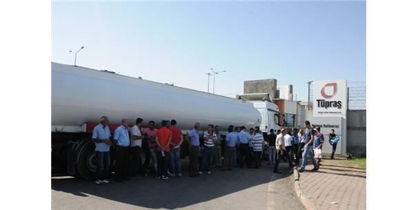 BATMAN’DA TÜPRAŞ’A PETROL TAŞIYAN TANKER ŞOFÖRLERİ EYLEM YAPTI - Batman ...