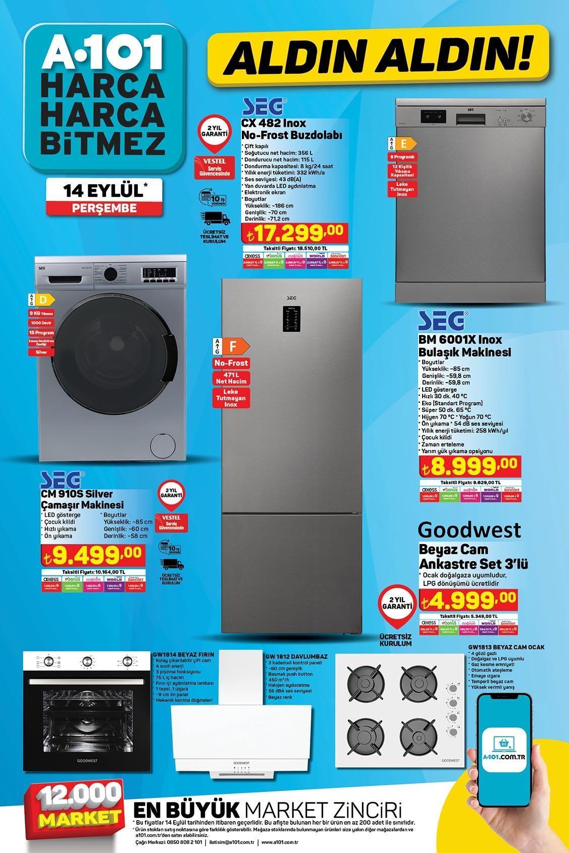 14 EYLÜL A101 AKTÜEL KATALOĞU: Bu hafta A101 kataloğunda neler var ...