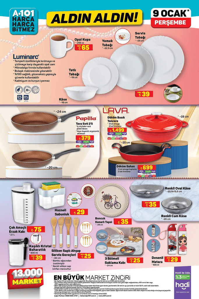 RAFLARDA! A101 AKTÜEL 9 OCAK 2025 KATALOĞU: Bu hafta Aldın Aldın A101 ...