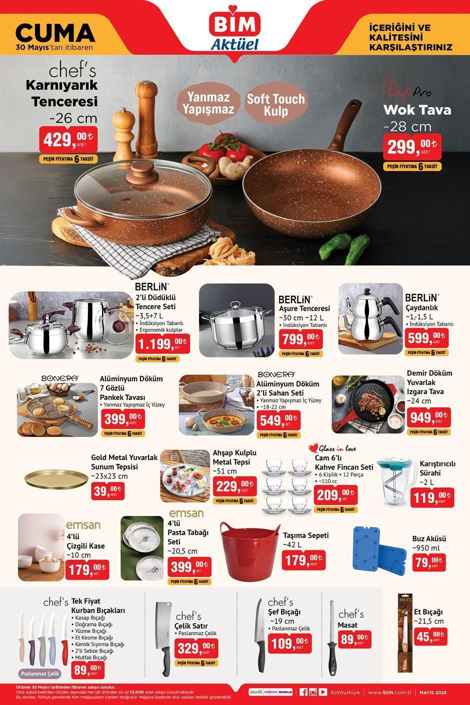 BİM MARKET 30 MAYIS AKTÜEL KATALOĞU SATIŞTA! 💥 BİM 30 Mayıs Cuma aktüel kataloğunda bu hafta ...