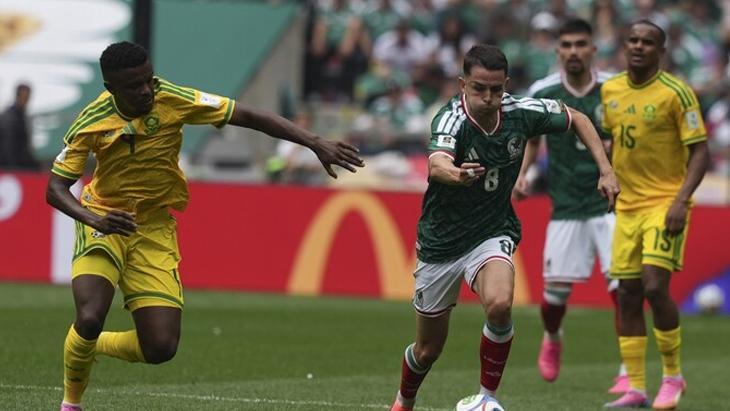 Mexico wins against nine-man South Africa in historic World Cup opener