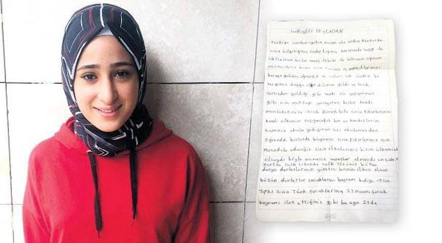 Suriyeli Leyla'dan Ata'ya mektup - Son Dakika Milliyet