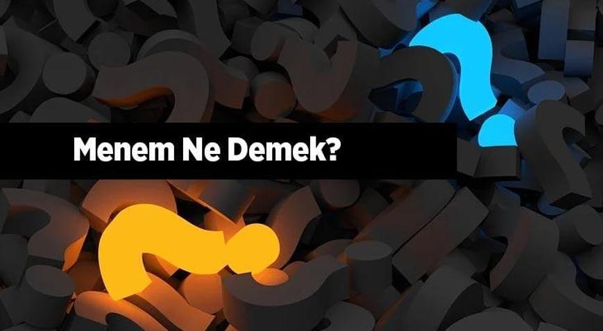 Menem Ne Demek? Azerice Olan Menem Kelimesinin Türkçe Anlamı Nedir ...