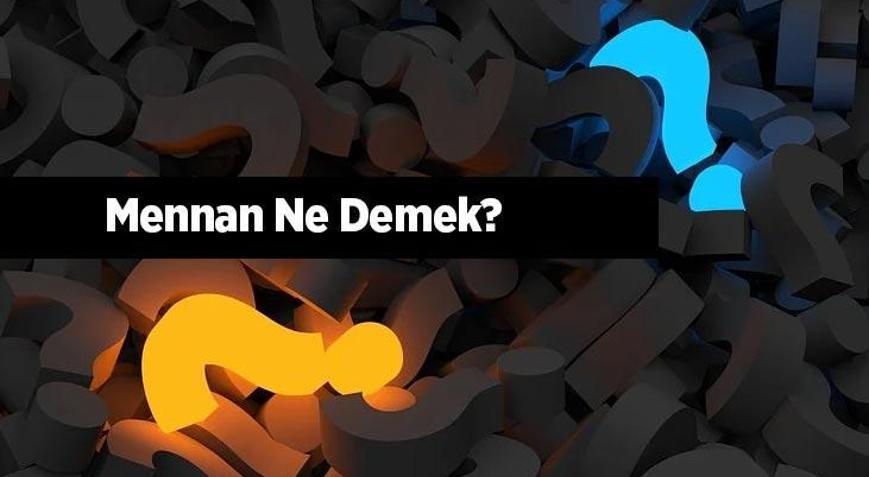 Mennan Ne Demek? Ya Hannan Ya Mennan Ne Anlama Gelir? - En Son Haberler ...