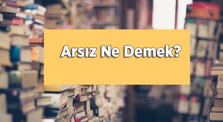 Arsız Ne Demek, Tdk Sözlük Anlamı Nedir? Arsız Kime Denir? - En Son ...