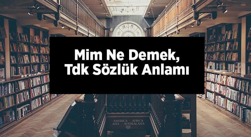 Mim Ne Demek, Tdk Sözlük Anlamı Nedir? Mimlenmek Ne Anlama Gelir?