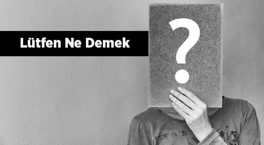 Lütfen Ne Demek? Lütfen Tdk Sözlük Anlamı Nedir?