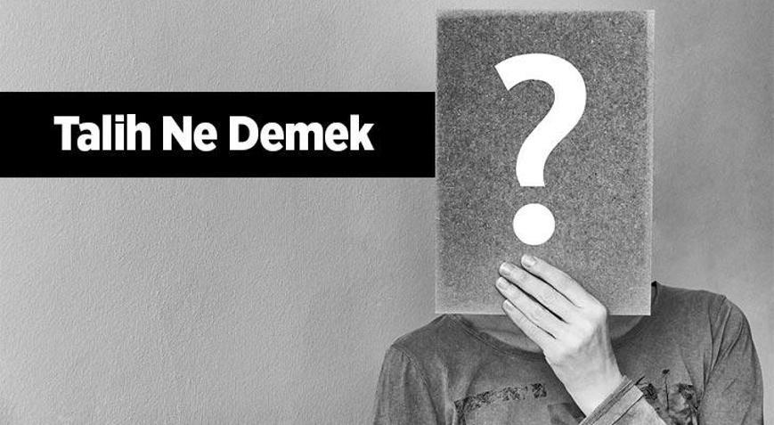 Talih Ne Demek? Talih Tdk Sözlük Anlamı Nedir?