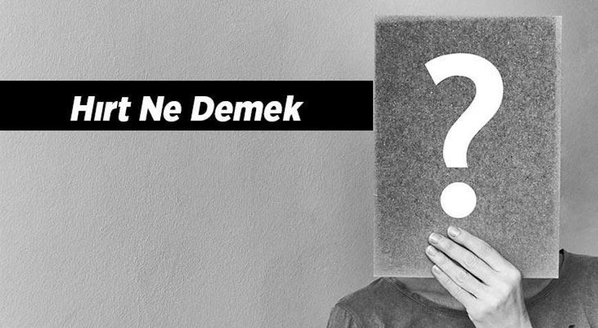 Hırt Ne Demek, Tdk Sözlük Anlamı Nedir? Hırt Kime Denir?
