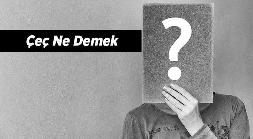 Çeç Ne Demek? Çeç Tdk Sözlük Anlamı Nedir?