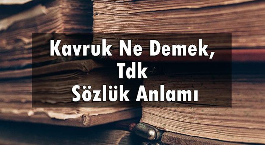 Kavruk Ne Demek, Tdk Sözlük Anlamı Nedir? Kavruk Kime Denir?