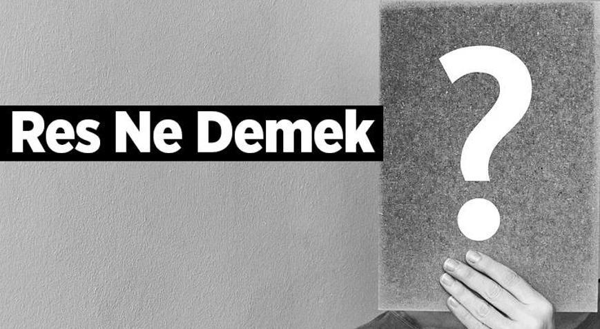 Res Ne Demek, Türkçesi Nedir? Oyunlarda Res Ne Anlama Gelir? - En Son ...