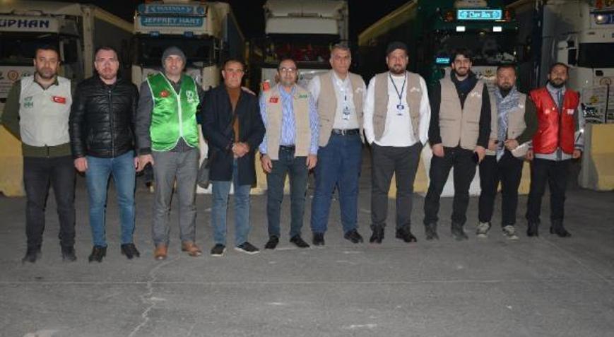 Irak’tan gelen 32 yardım TIR’ı Türkiye ve Suriye’deki deprem ...