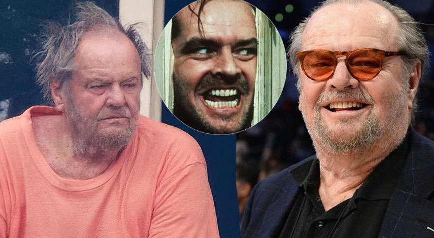 Jack Nicholson, iki yıl sonra ilk kez saçı başı dağınık şekilde ...