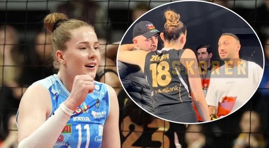 VakıfBank - Imoco maçına ünlü yağmuru! Santarelli'ye seyirciden jest ...